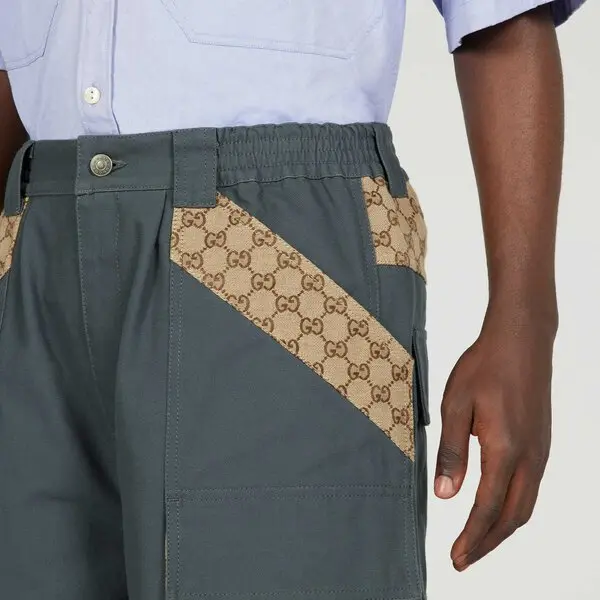 Gucci Cargo Monogrammed Shorts