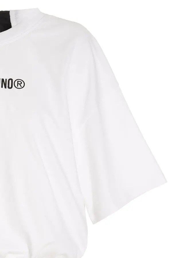 Red Valentino Logo T-shirt With Bow Detail - White