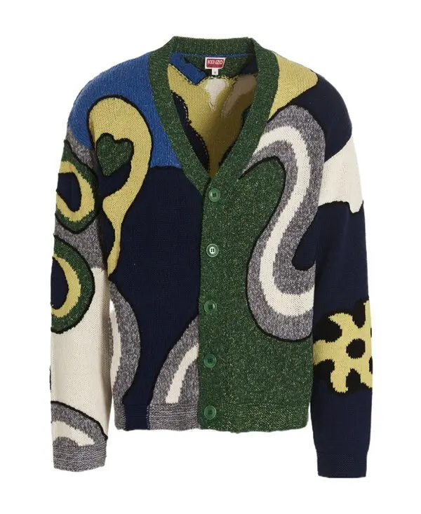 Kenzo Graphic-print Knit Cardigan