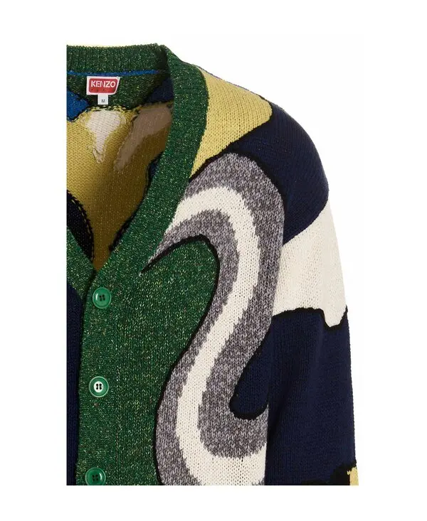 Kenzo Graphic-print Knit Cardigan