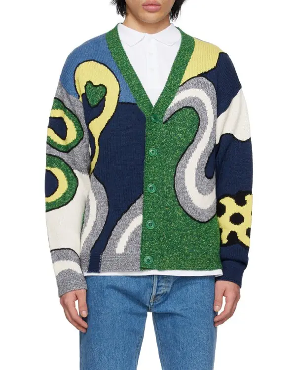 Kenzo Graphic-print Knit Cardigan