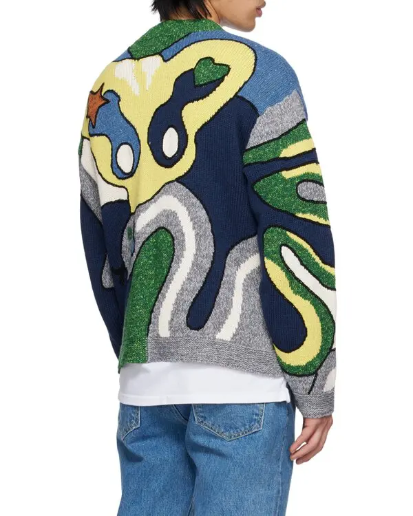 Kenzo Graphic-print Knit Cardigan