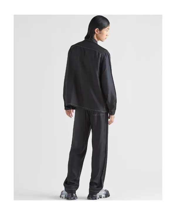 Prada Silk Straight Casual Pants