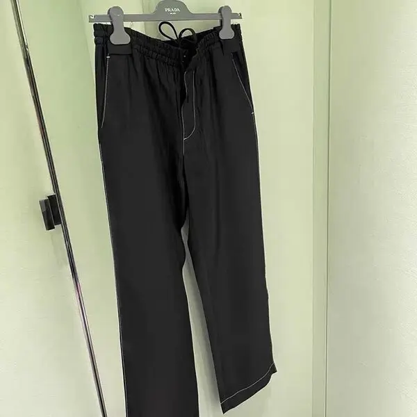 Prada Silk Straight Casual Pants