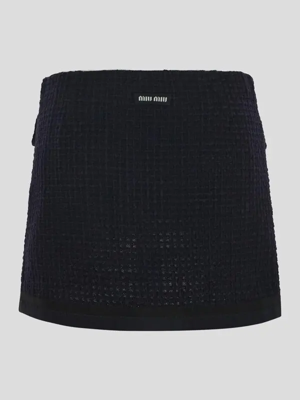 Miu Miu Decorative Button Skirt