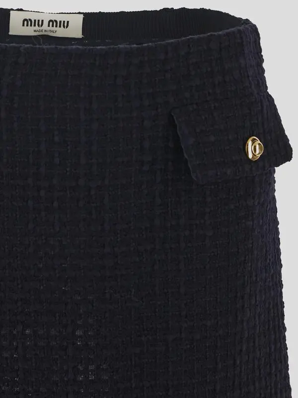 Miu Miu Decorative Button Skirt