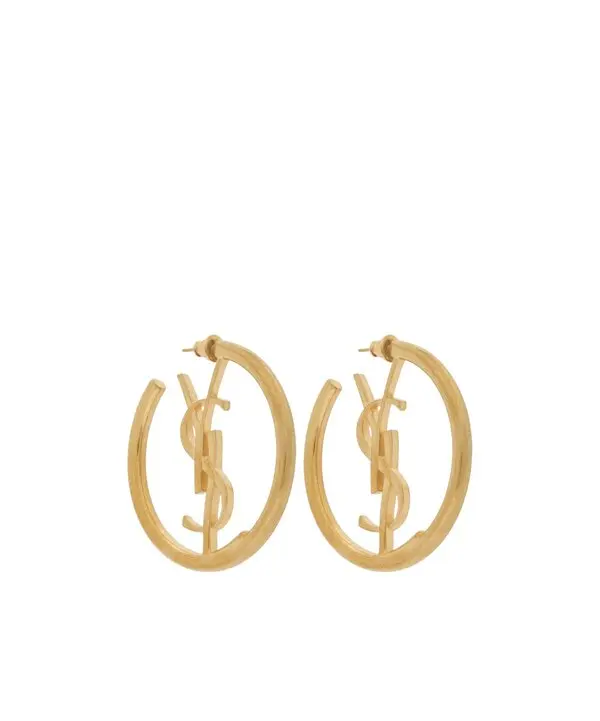 Saint Laurent Gold Hoop Earrings