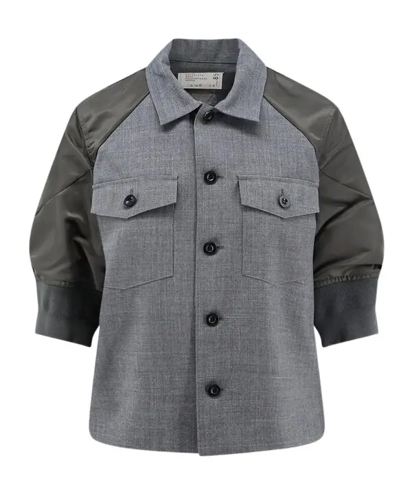Sacai Panelled Bomber-sleeve Jacket