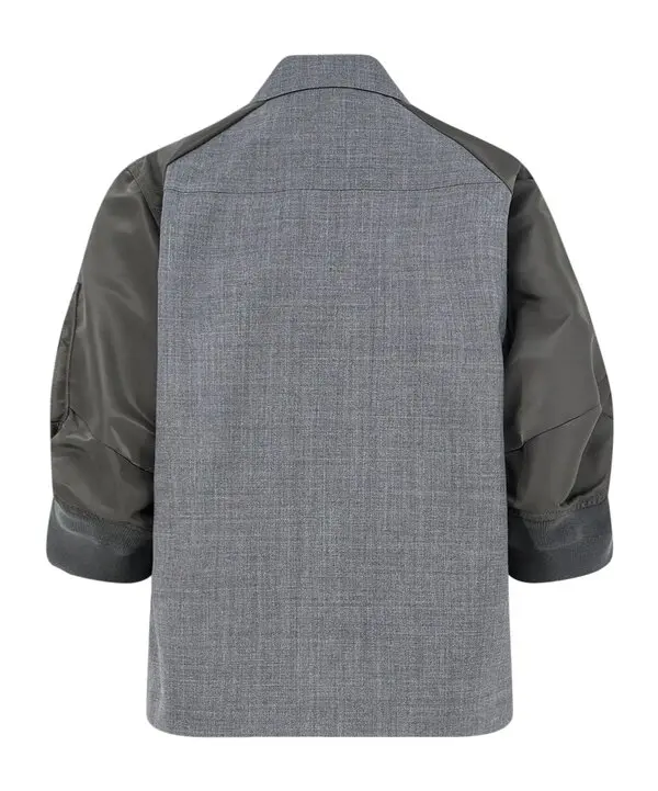 Sacai Panelled Bomber-sleeve Jacket