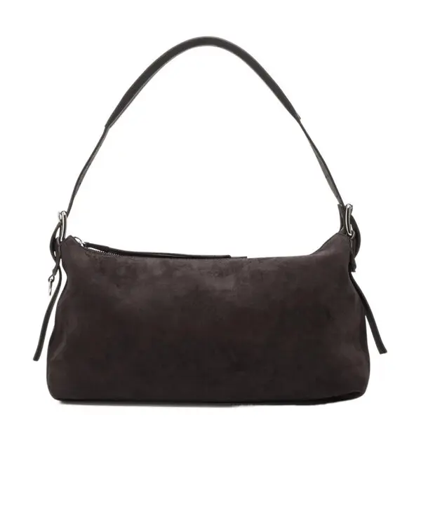 LEMAIRE Belted Baguette Suede Shoulder Bag - Brown