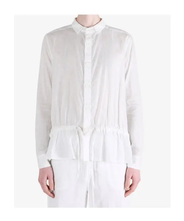 Y’s Long-sleeve Shirt With Pleated Waist