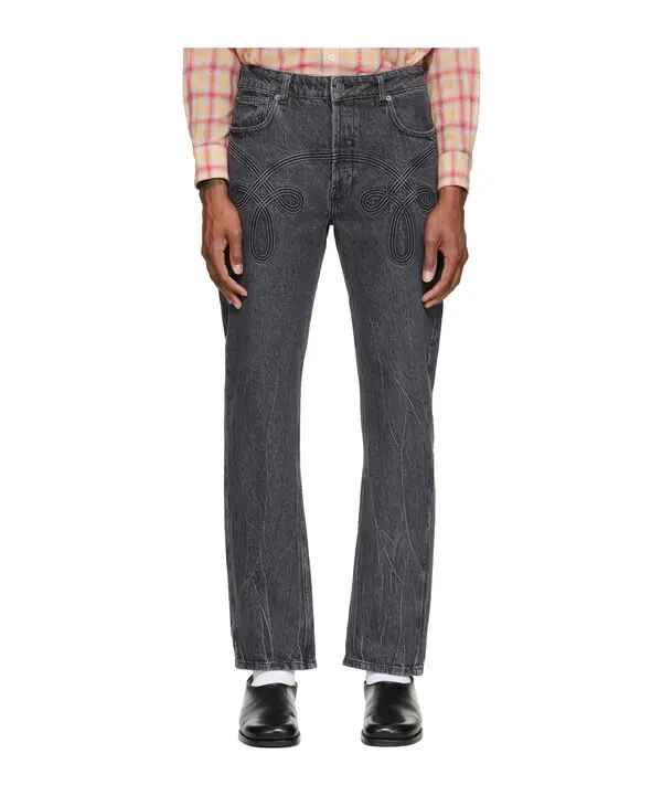 STEFAN COOKE Braided Jeans Black Wash
