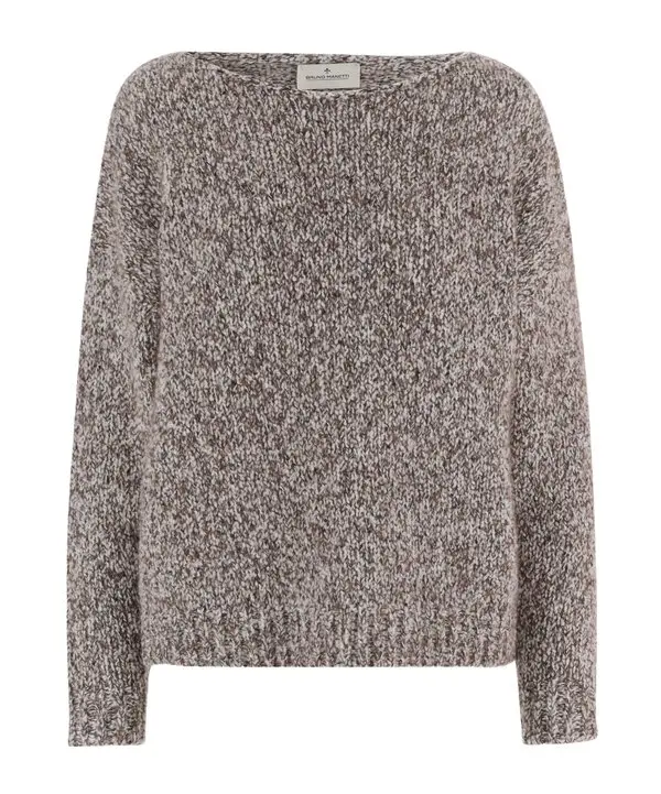 Bruno Manetti Mélange Crew Neck Knitted Sweater