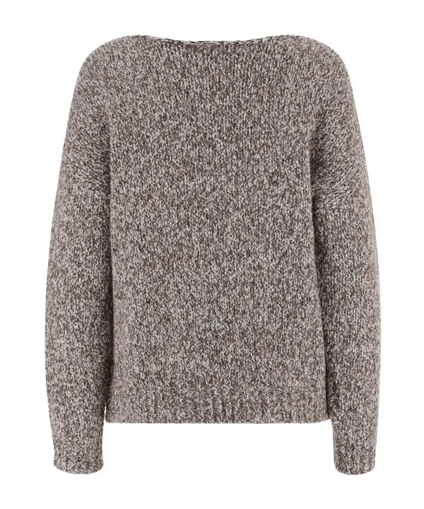 Bruno Manetti Mélange Crew Neck Knitted Sweater
