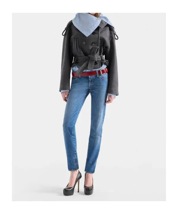 7 For All Mankind High-neck Long-sleeve Shirt
