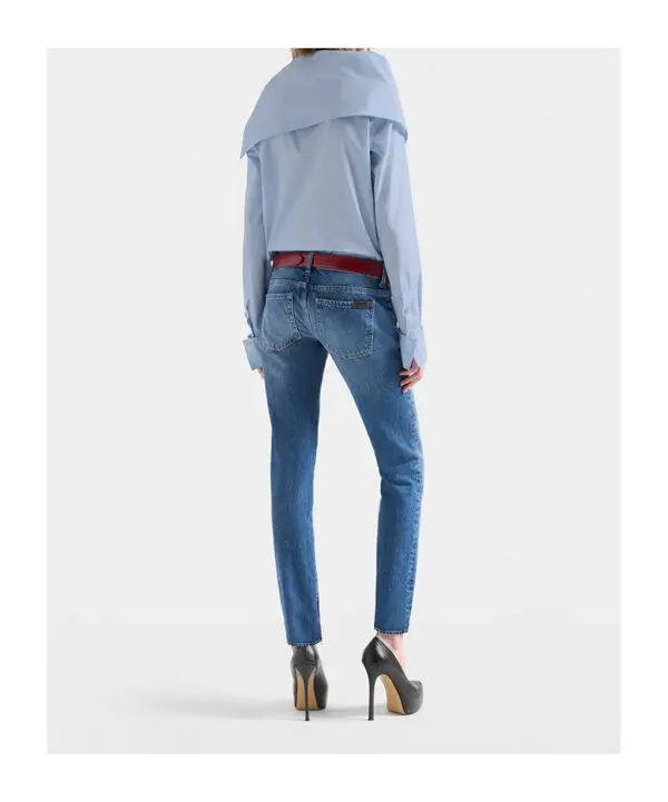 7 For All Mankind High-neck Long-sleeve Shirt