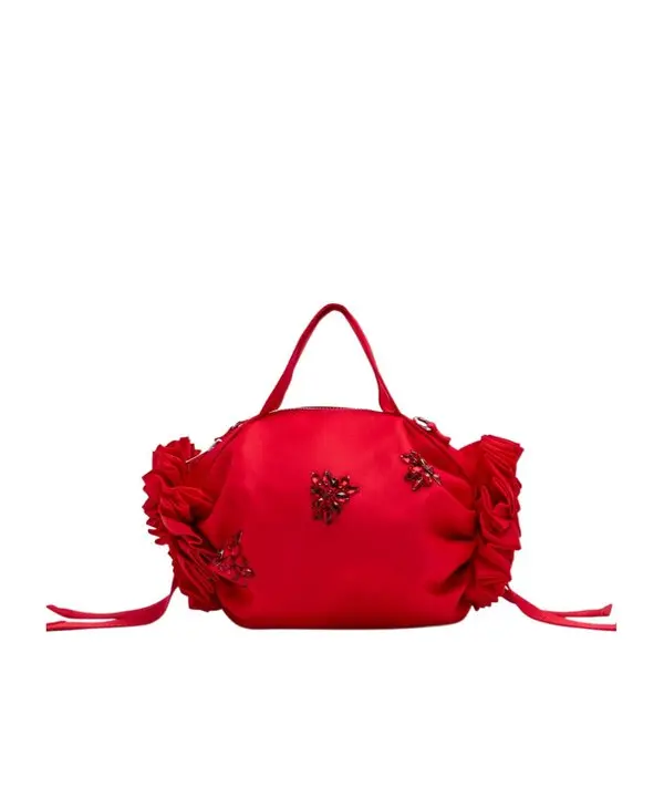 Simone Rocha Double Ribbon Rosette Mini Top Handle Bag
