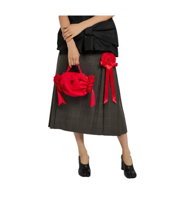 Simone Rocha Double Ribbon Rosette Mini Top Handle Bag