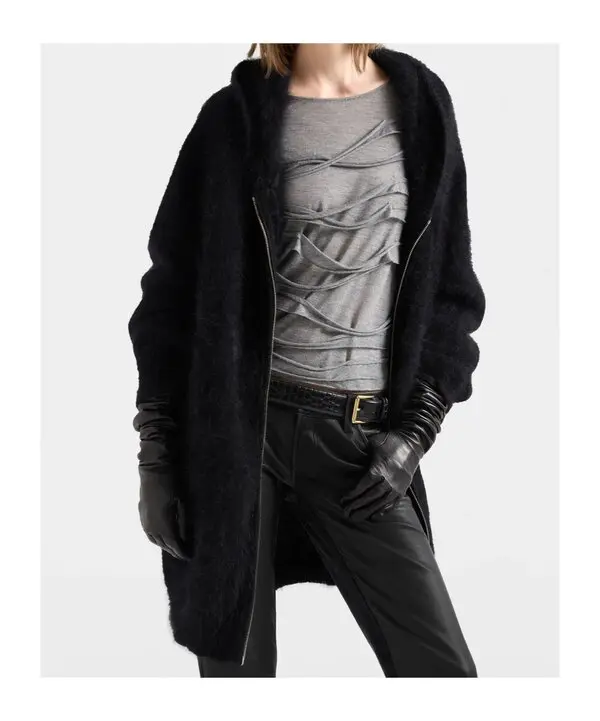 7 For All Mankind Plush Zip-up Hoodie