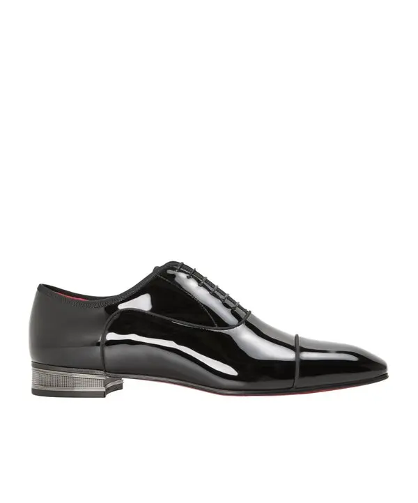 CHRISTIAN LOUBOUTIN Patent Leather Low-heel Shoes - Black