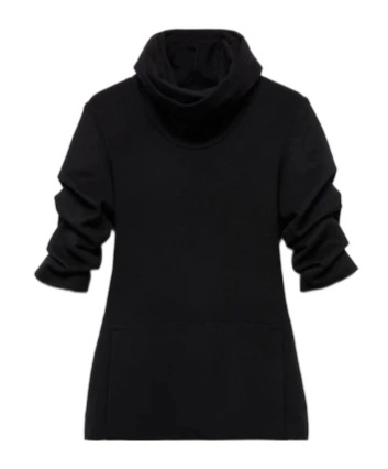 7 For All Mankind Turtleneck Mini Dress With Long Sleeves And Pleating
