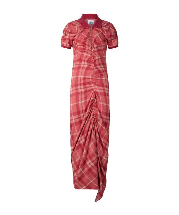 VIVIENNE WESTWOOD Bodycon Maxi Dress With Puff Sleeves - Red