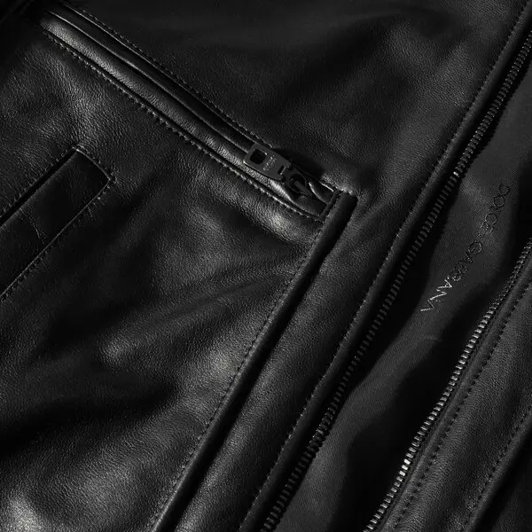 Dolce & Gabbana Stand-collar Moto Leather Jacket