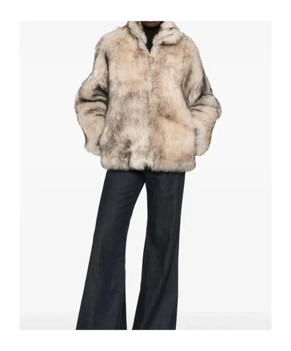SALVATORE SANTORO Long Sleeve Faux Fur Jacket