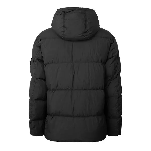 Stone Island Horizontal Quilted Hooded Down Jacket