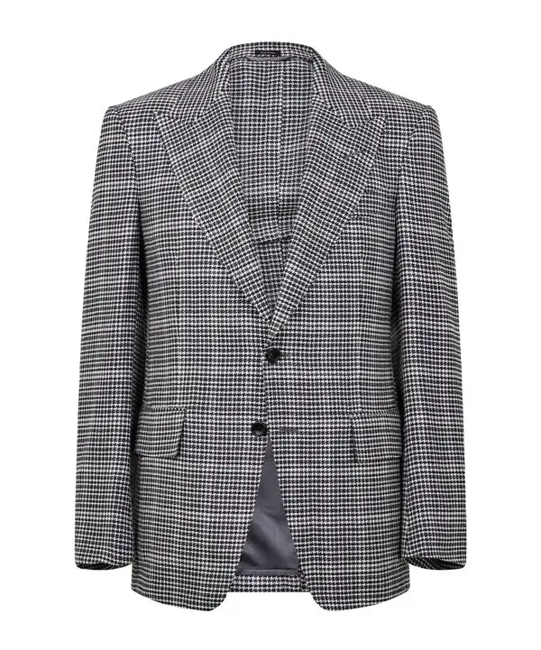 TOM FORD Houndstooth Blazer With Notch Lapels