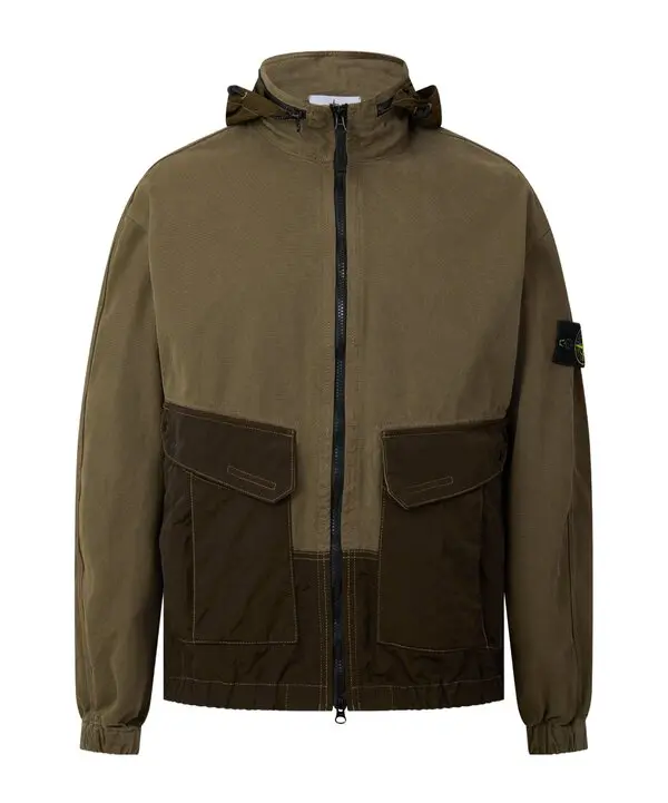 Stone Island Colorblocked Hooded Jacket