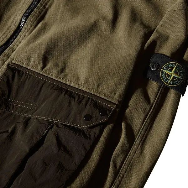 Stone Island Colorblocked Hooded Jacket