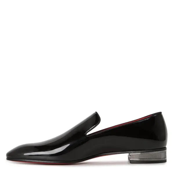 CHRISTIAN LOUBOUTIN Patent Leather Square-toe Slip-on Loafers