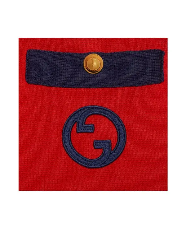 Gucci Cotton-silk Knitted Miniskirt With Double G Detail