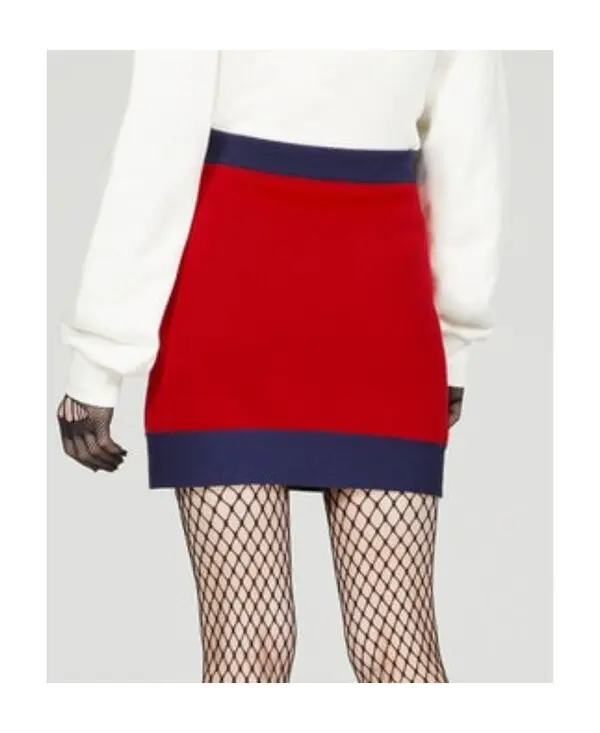 Gucci Cotton-silk Knitted Miniskirt With Double G Detail