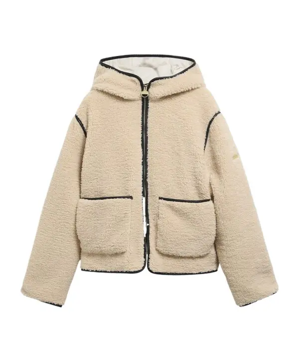 Barbour Zip-up Hooded Fleece Jacket - Jasmine/black