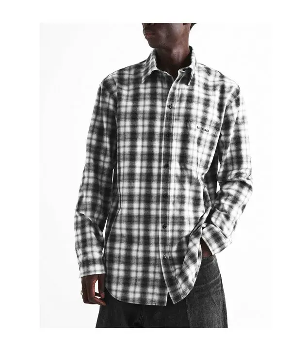 Balenciaga Plaid Longsleeve Shirt