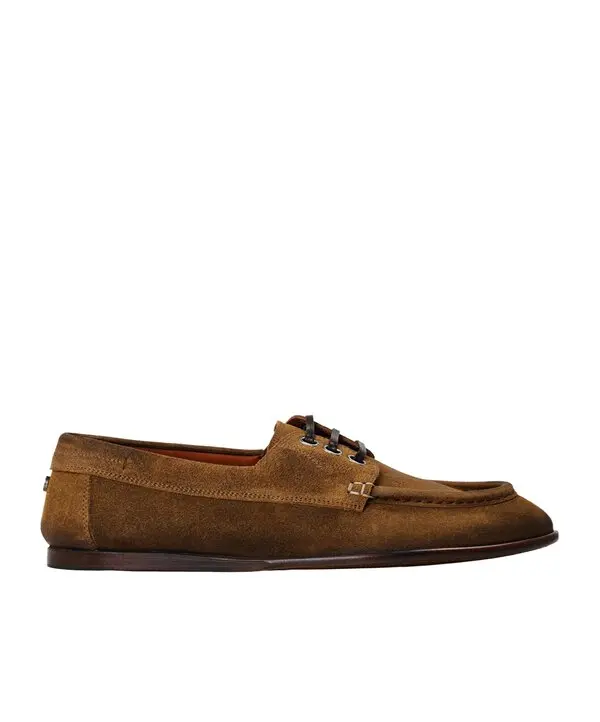 Dolce & Gabbana Suede Lace-up Boat Shoes