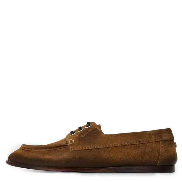 Dolce & Gabbana Suede Lace-up Boat Shoes