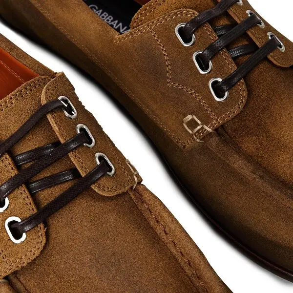 Dolce & Gabbana Suede Lace-up Boat Shoes