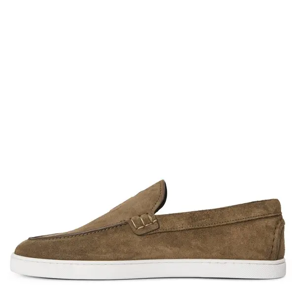 CHRISTIAN LOUBOUTIN Suede Slip-on Loafers - Green