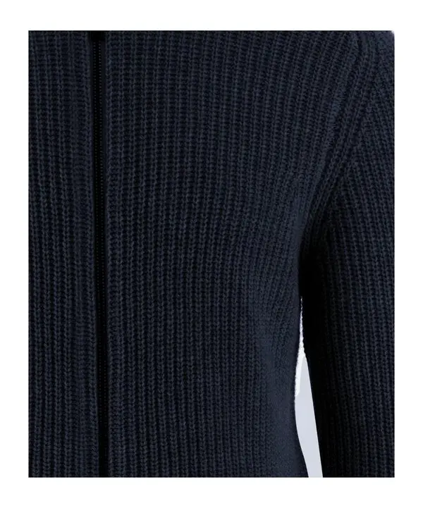 Tagliatore Ribbed-knit Zip-up Sweater