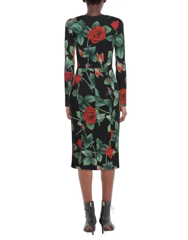 Dolce & Gabbana Printed Long Sleeve Dress