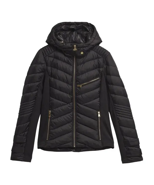 Barbour Quilted Hooded Jacket With Zip Closure