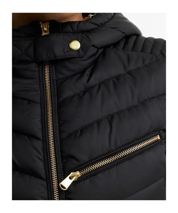 Barbour Quilted Hooded Jacket With Zip Closure