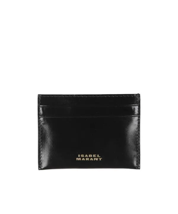 Isabel Marant Étoile Leather Card Holder - Black