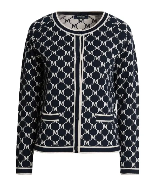 Max Mara Lightweight Knit Long Sleeve Coat - Black