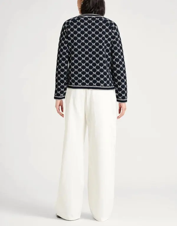 Max Mara Lightweight Knit Long Sleeve Coat - Black