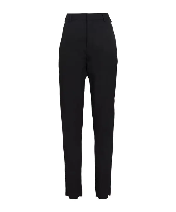 Saint Laurent Solidcolor Wool Trousers
