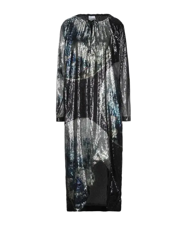GANNI Sequined Long Sleeve Dress